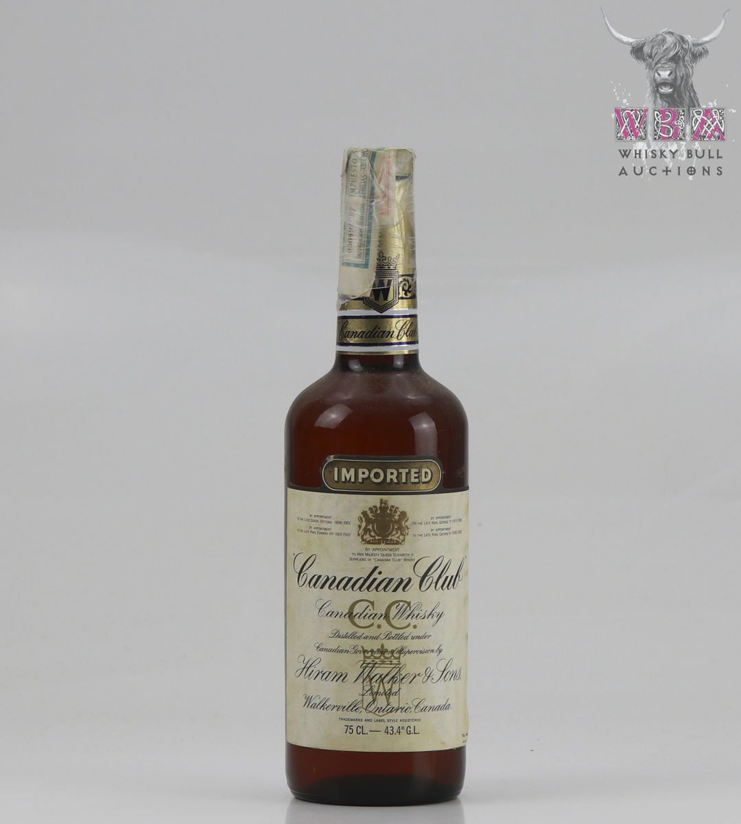 Canadian Club Imported 1970`s 75cl. Auction | Whisky Bull